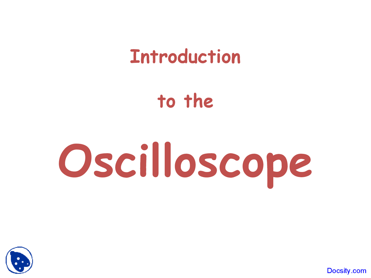 Oscilloscope Embedded Real Time System Programming Lecture Slides Docsity