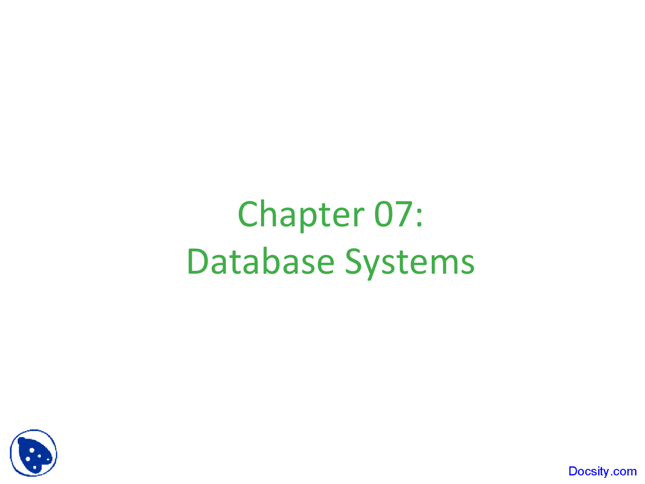 Database Systems Introduction To Information Technology Lecture
