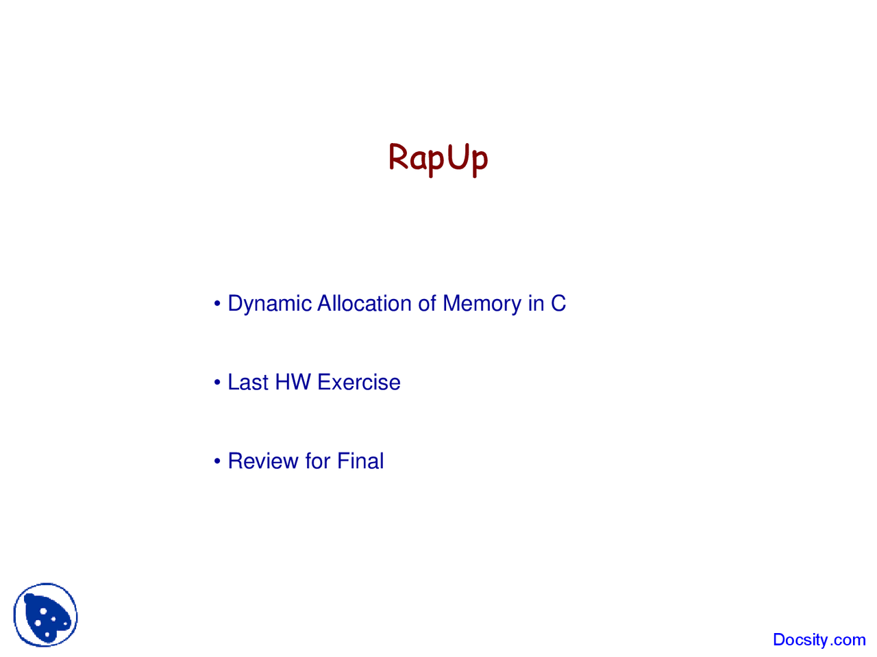 Rapup Machine Organization Lecture Slides Docsity