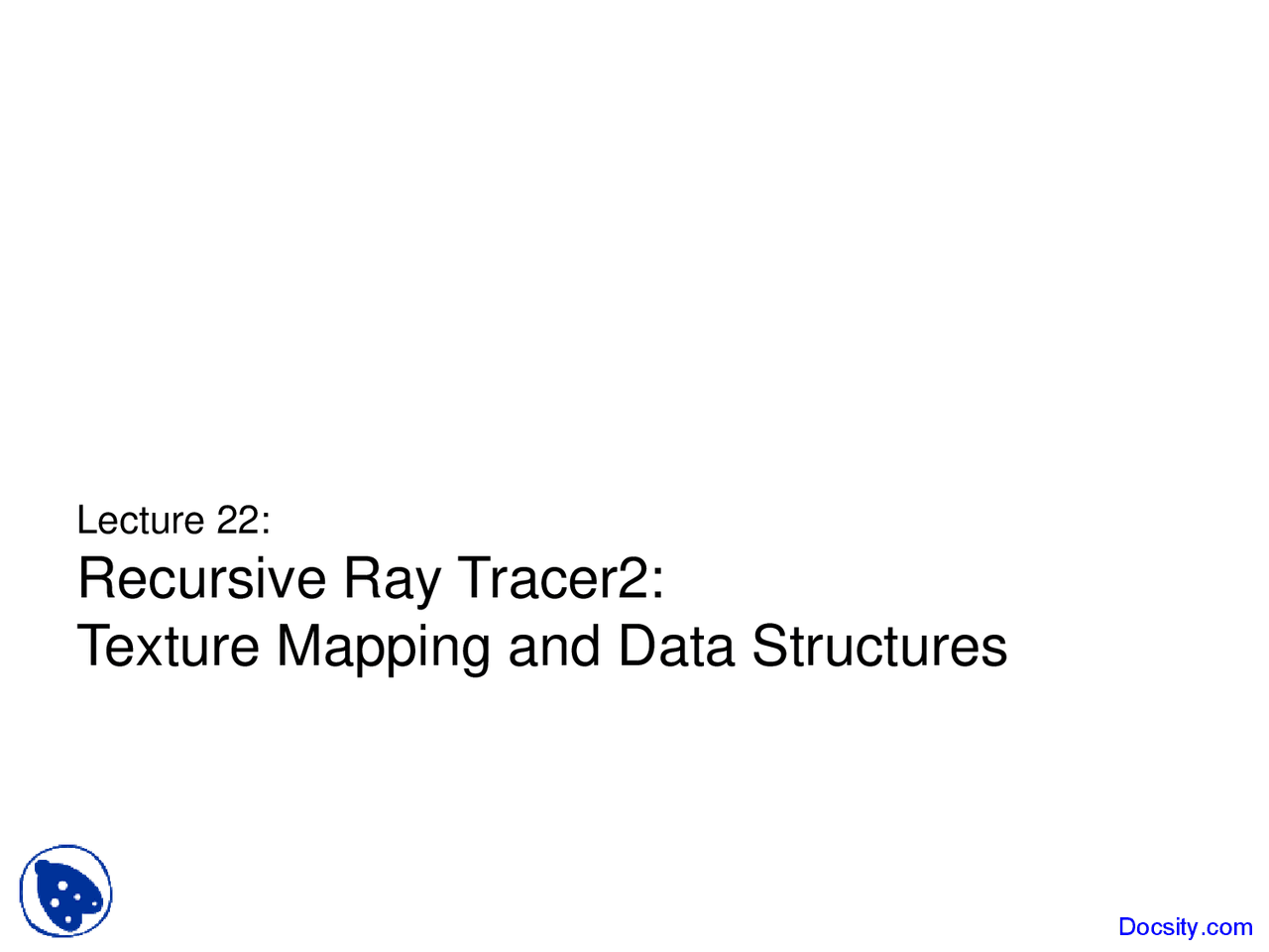 Texture Mapping Two Introduction To Computer Graphics Lecture