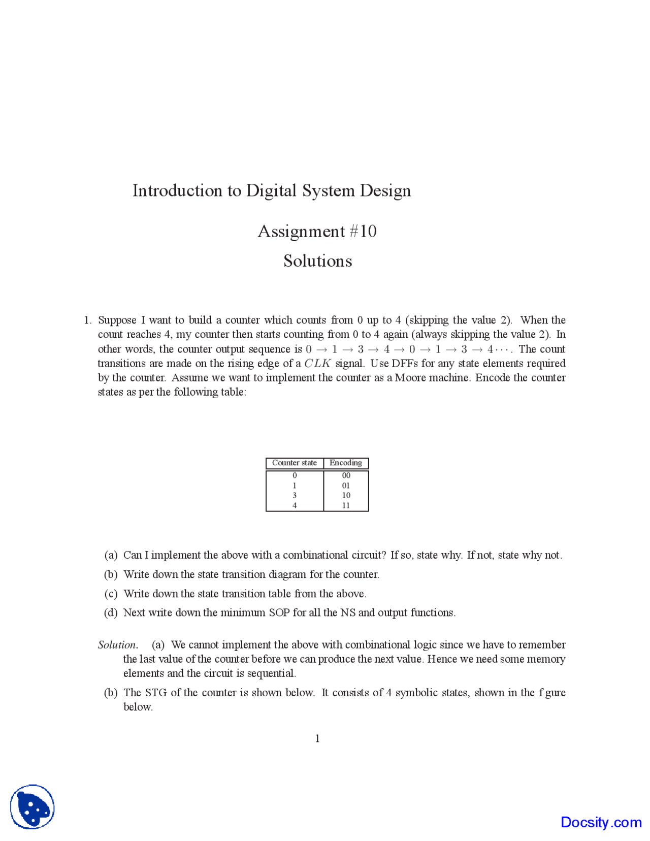Combinational Logic Introduction To Digital Systems Desig Homework