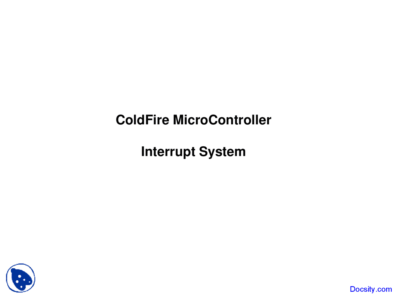 Interrupt System Embedded Real Time System Programming Lecture