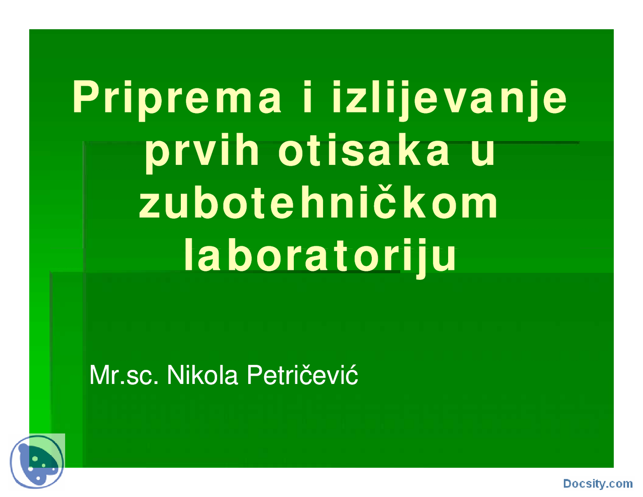 Izlivanje prvih otisaka-Slajdovi-Mobilna protetika-Stomatologija | Slajdovi' predlog ...