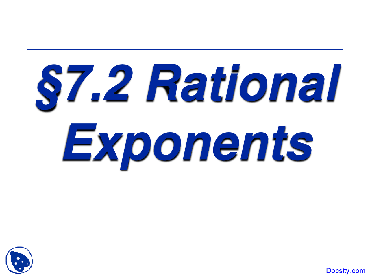 Rational Exponents Two Intermediate Algebra Lecture Slides Docsity