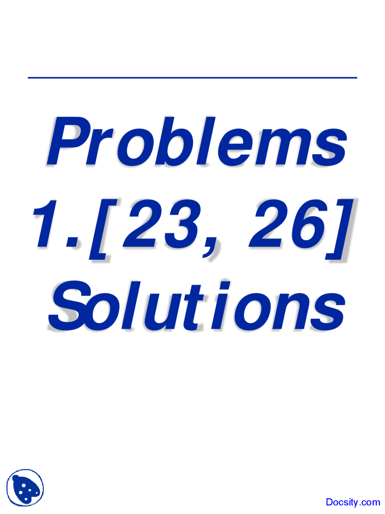 Problems - Computational Methods - Lecture Slides - Docsity