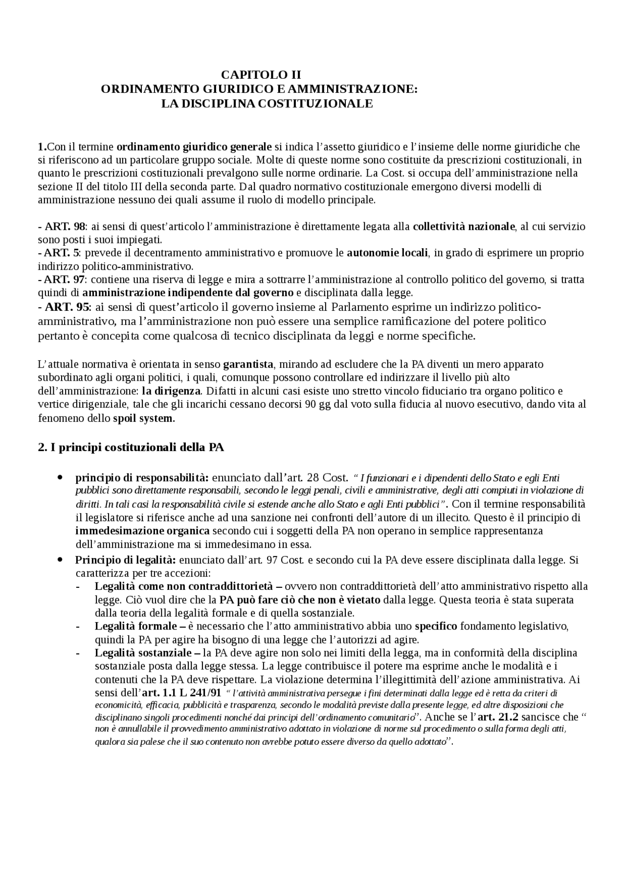 Compendio Di Diritto Amministrativo E Casetta Docsity