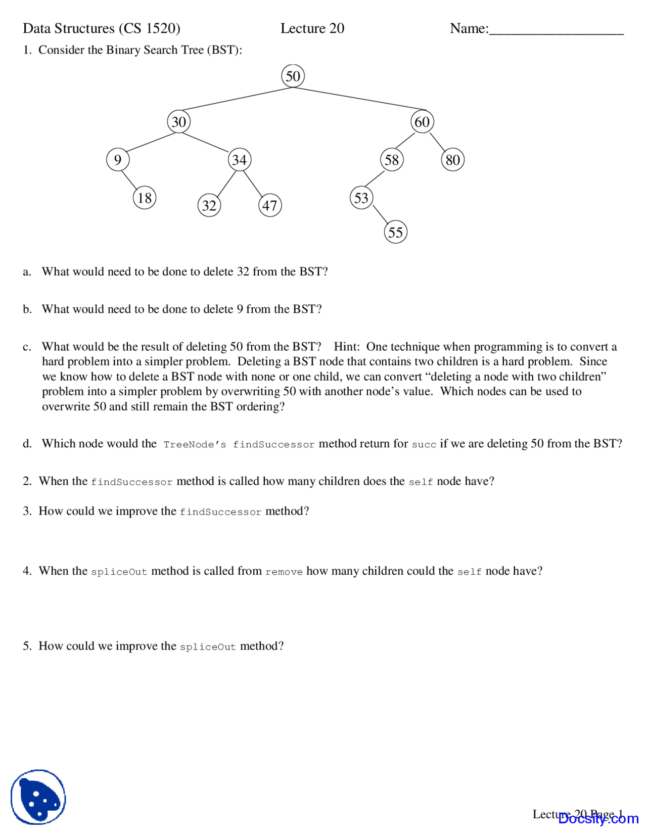 Programming - Data Structures - Lecture Notes - Docsity