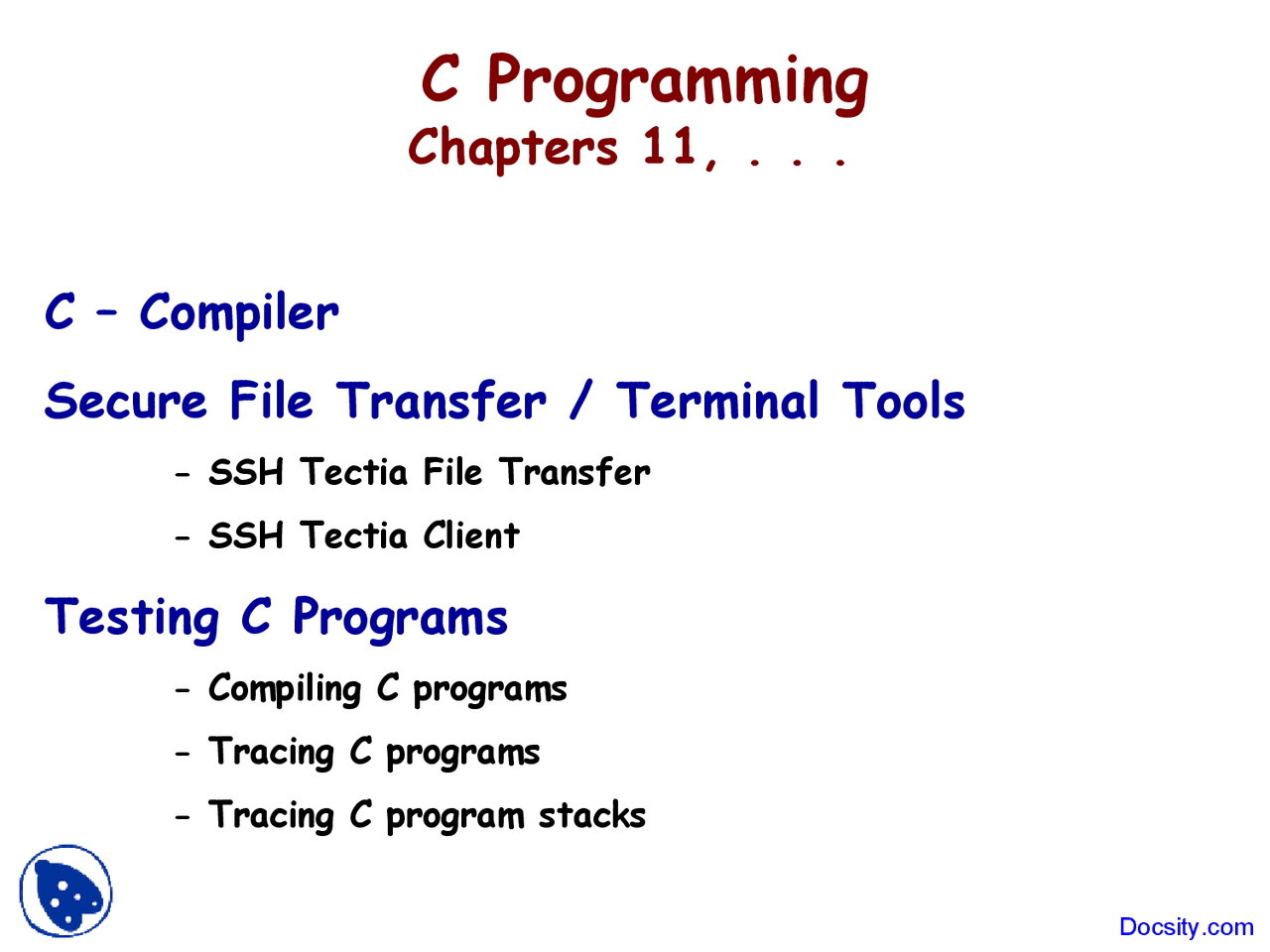 Programming - Machine Organization - Lecture Slides - Docsity