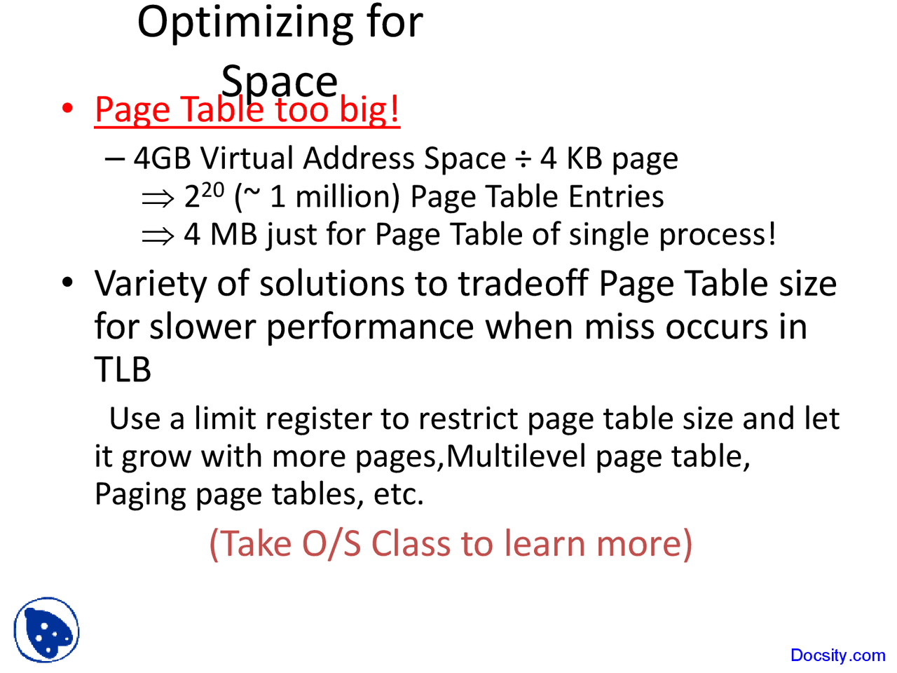 Optimizing Design And Architecture Of Computer Systems Lecture Slides Docsity