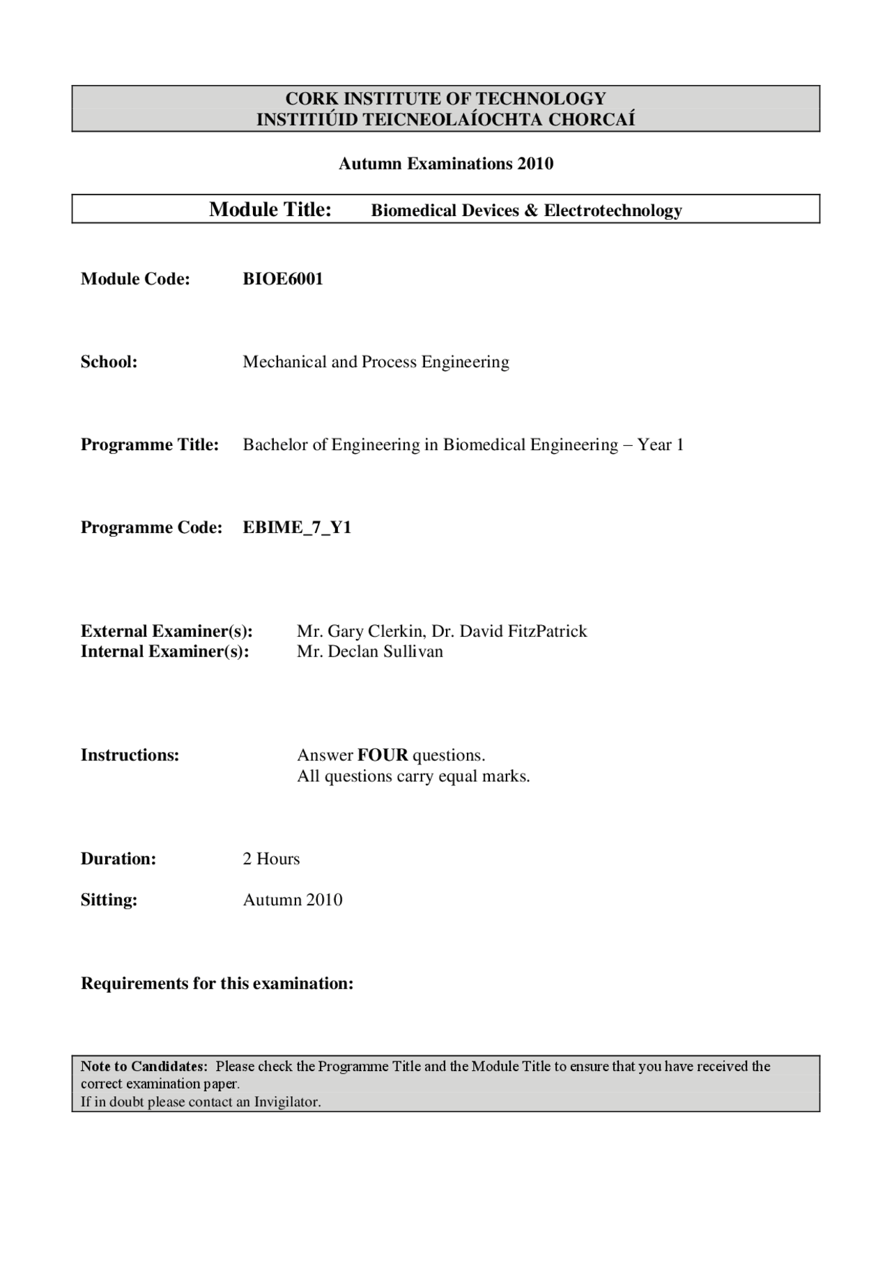 Imaginary Planes Biomedical Devices Past Exam Paper Docsity