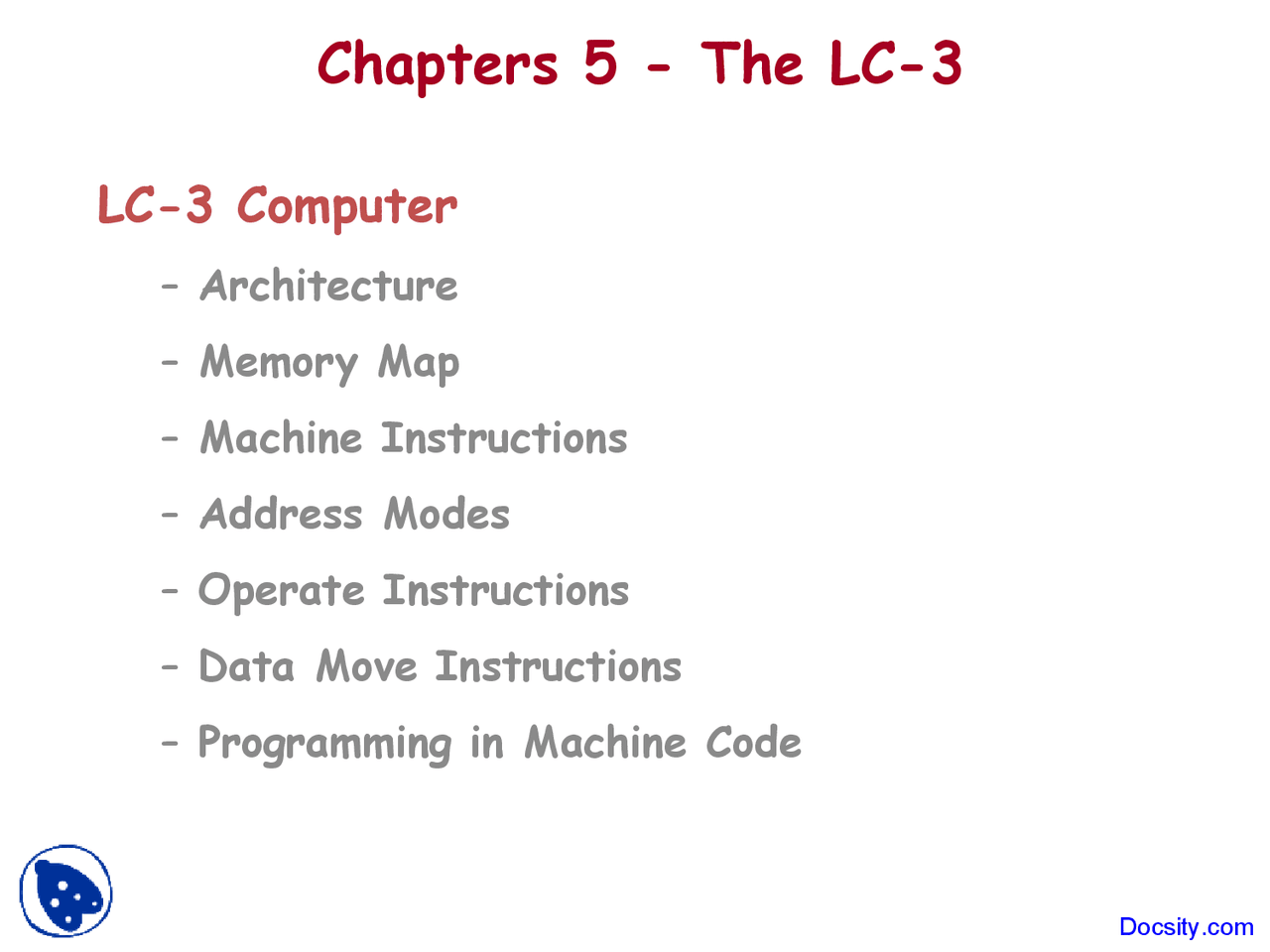 Architecture Machine Organization Lecture Slides Docsity