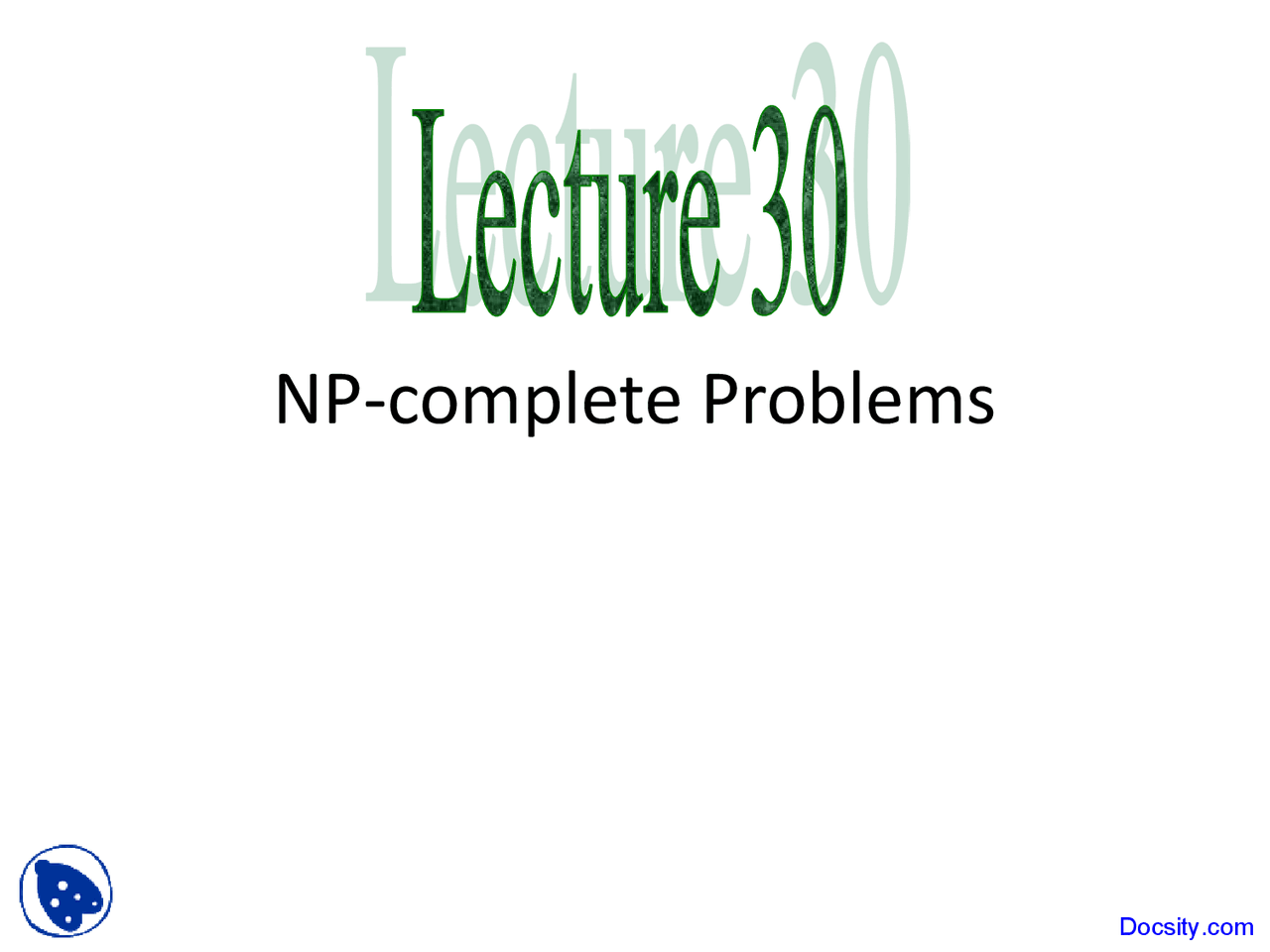 Np Complete Problems Three Data Structures Lecture Slides Docsity