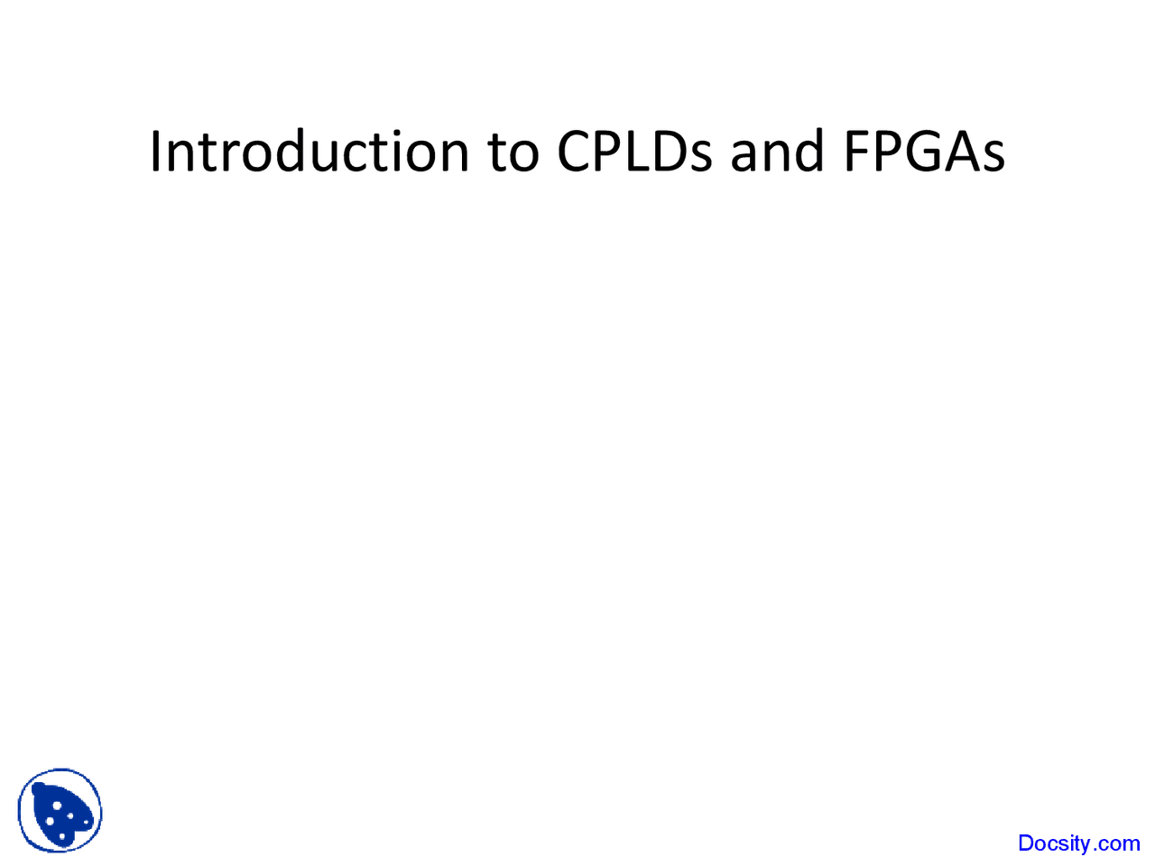 Introduction - Digital Systems - Lecture Slides - Docsity