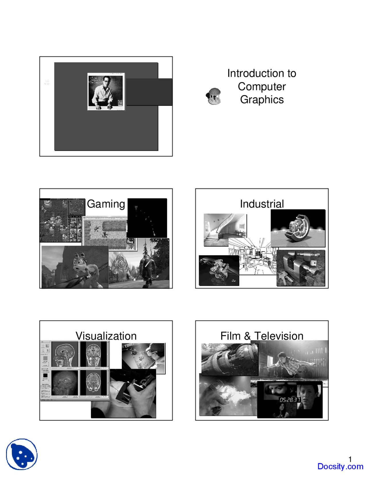 Introduction Introduction To Computer Graphics Lecture Slides Docsity