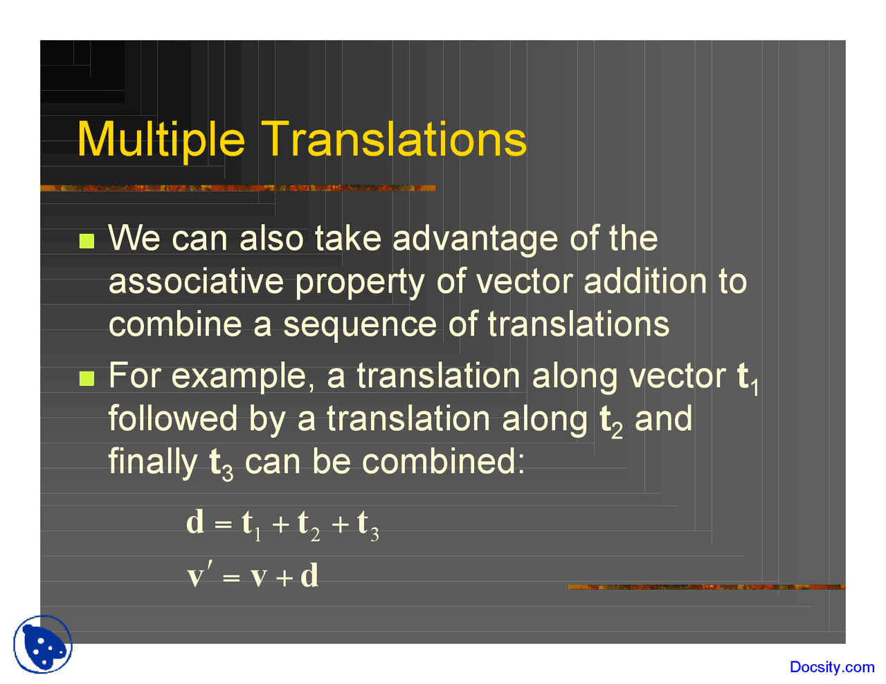 Skeletons Two Computer Animation Lecture Slides Docsity