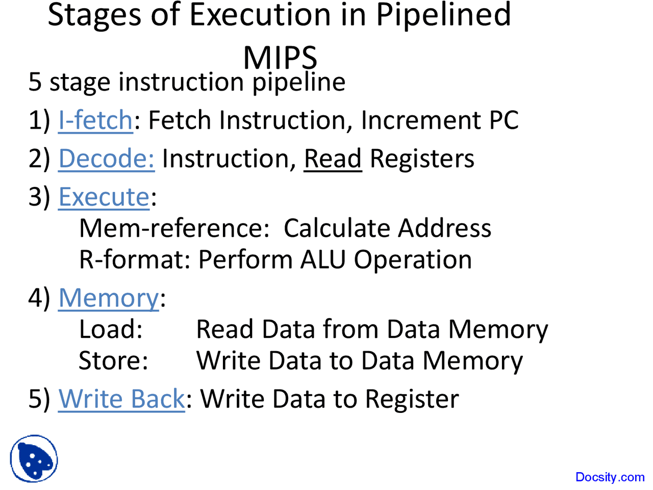 Stages Design And Architecture Of Computer Systems Lecture Slides Docsity
