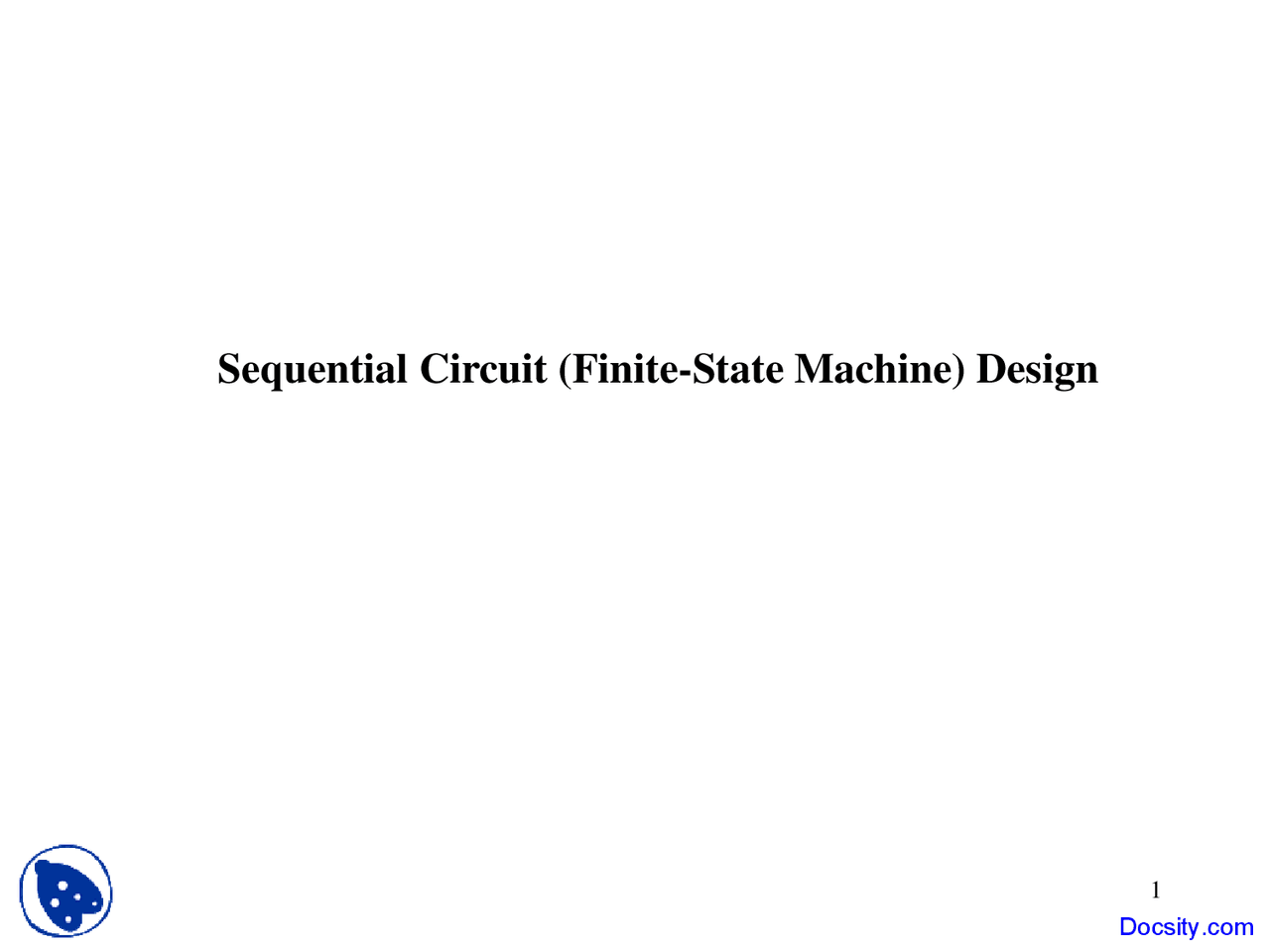 Sequential Circuit Digital Systems Lecture Slides Docsity