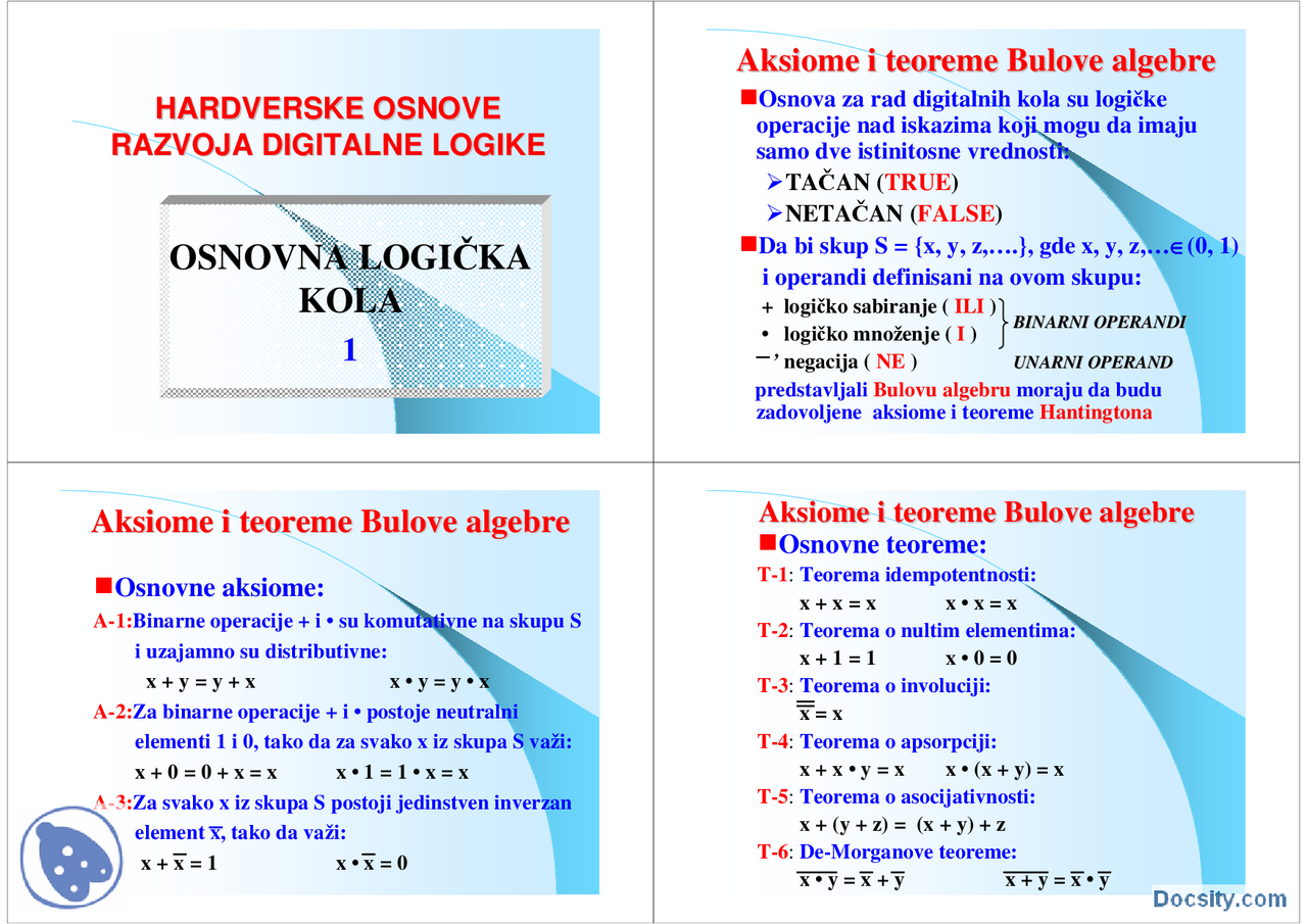 Osnovna logicka kola-Slajdovi-Programabilna logicka kola-Elektrotehnika ...
