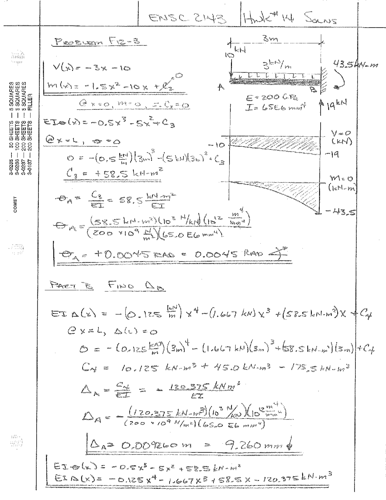 Problems Solution Homework 14 Strength Of Materials Ensc 2143 Docsity