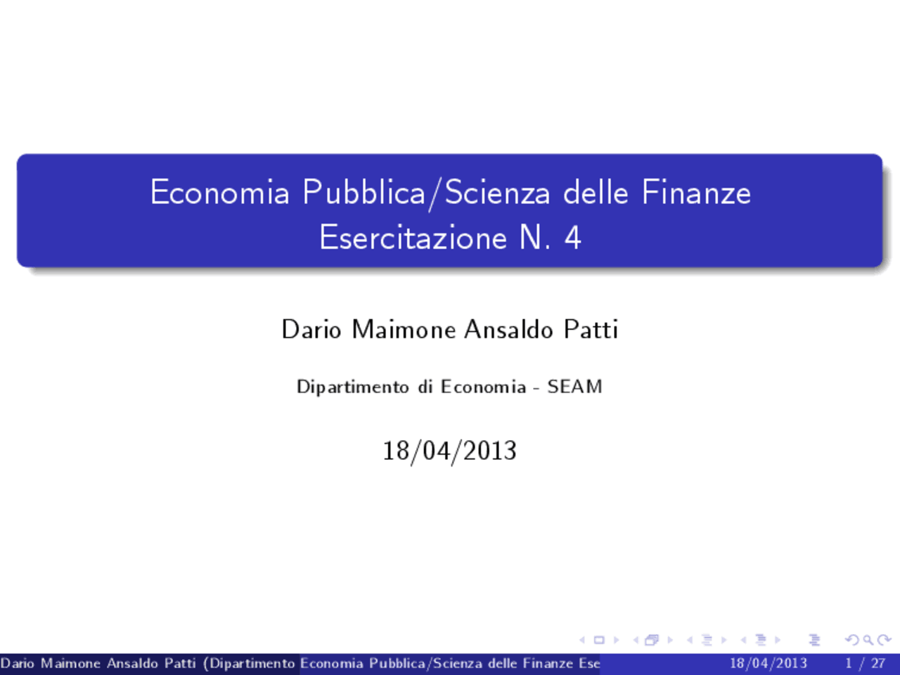 Soluzione Esercitazione 4 Docsity