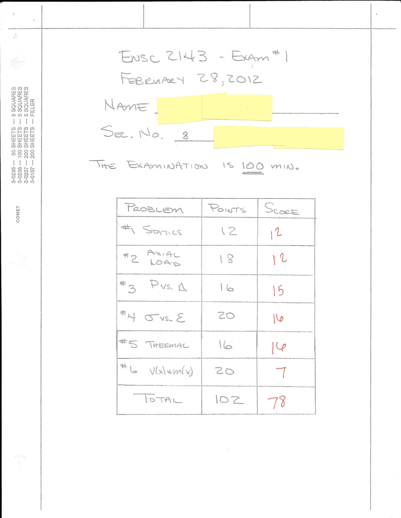 Axial Stress and Strain Solved Paper | Strength Of Materials | ENSC ...