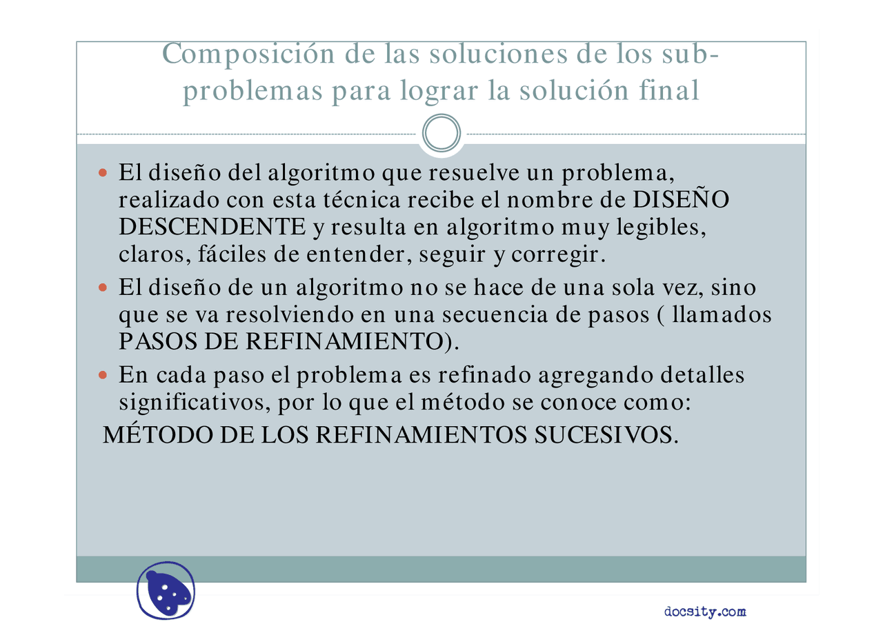 Algoritmos Apuntes Diseño De Algoritmos Informática Parte 2