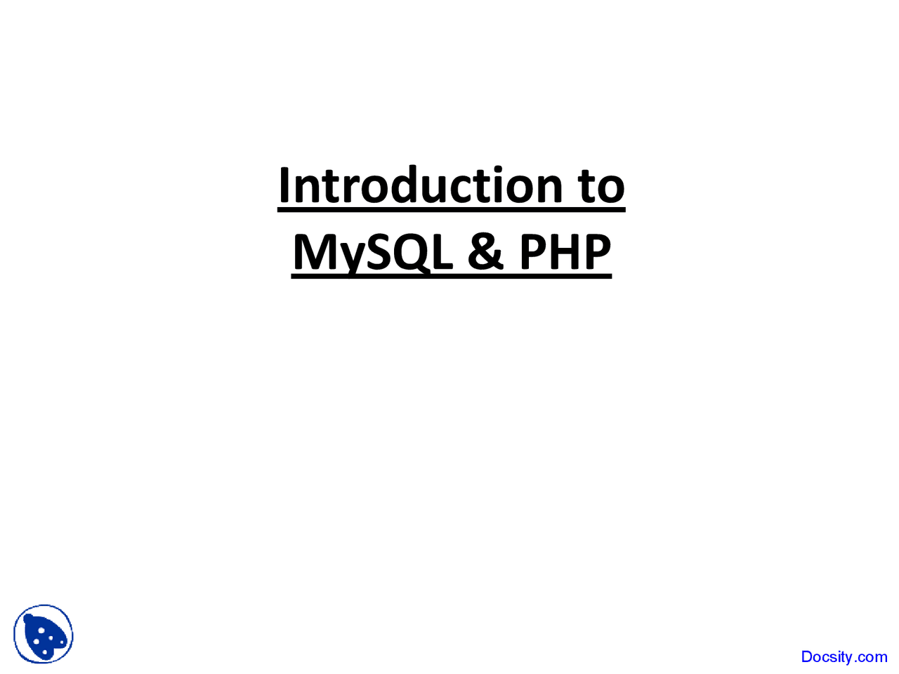 Introduction To My Sql Data Base Management System Lecture Slides Slides Database