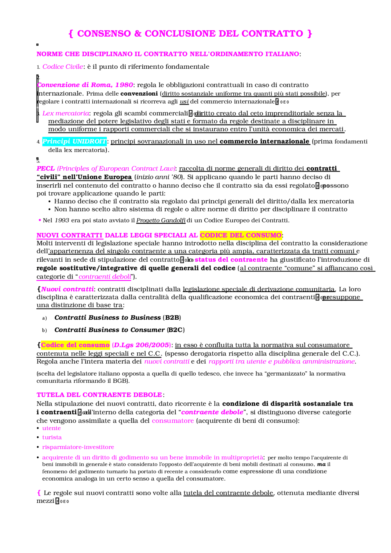 Consenso e conclusione del contratto - Memmo - Il consenso contrattuale ...
