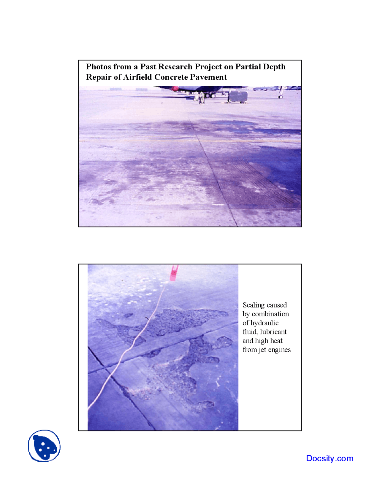 Airfield Concrete Pavement Pavement Managment System Lecture Slides