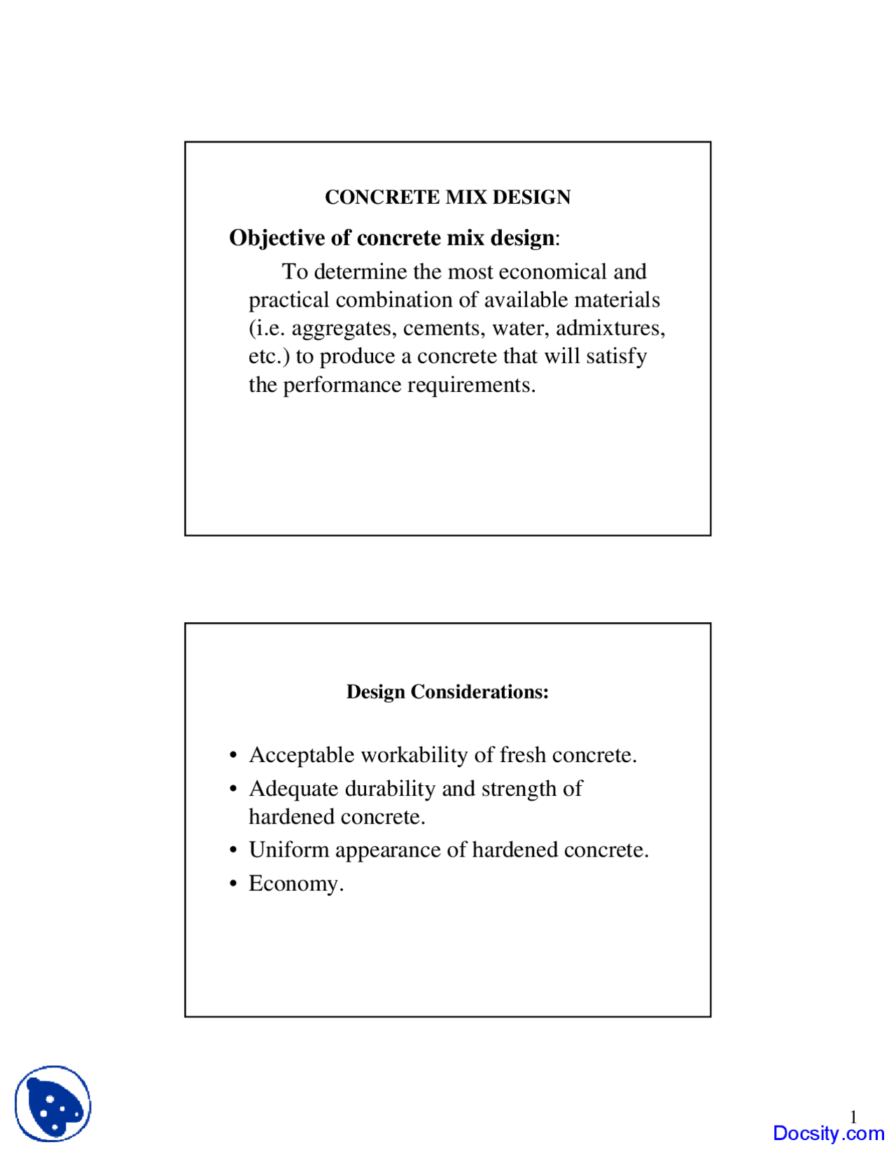 Objective - Civil Engineering - Lecture Slides - Docsity