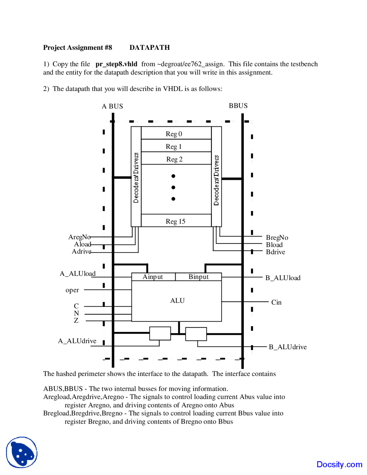 Datapath Hdl Design Assignment Docsity