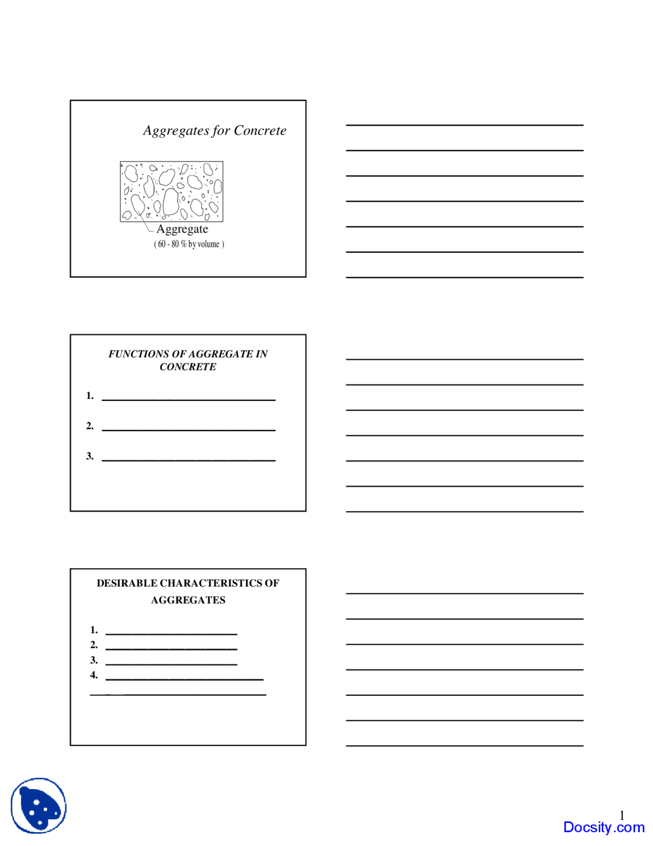 Aggregates Civil Engineering Lecture Slides Docsity