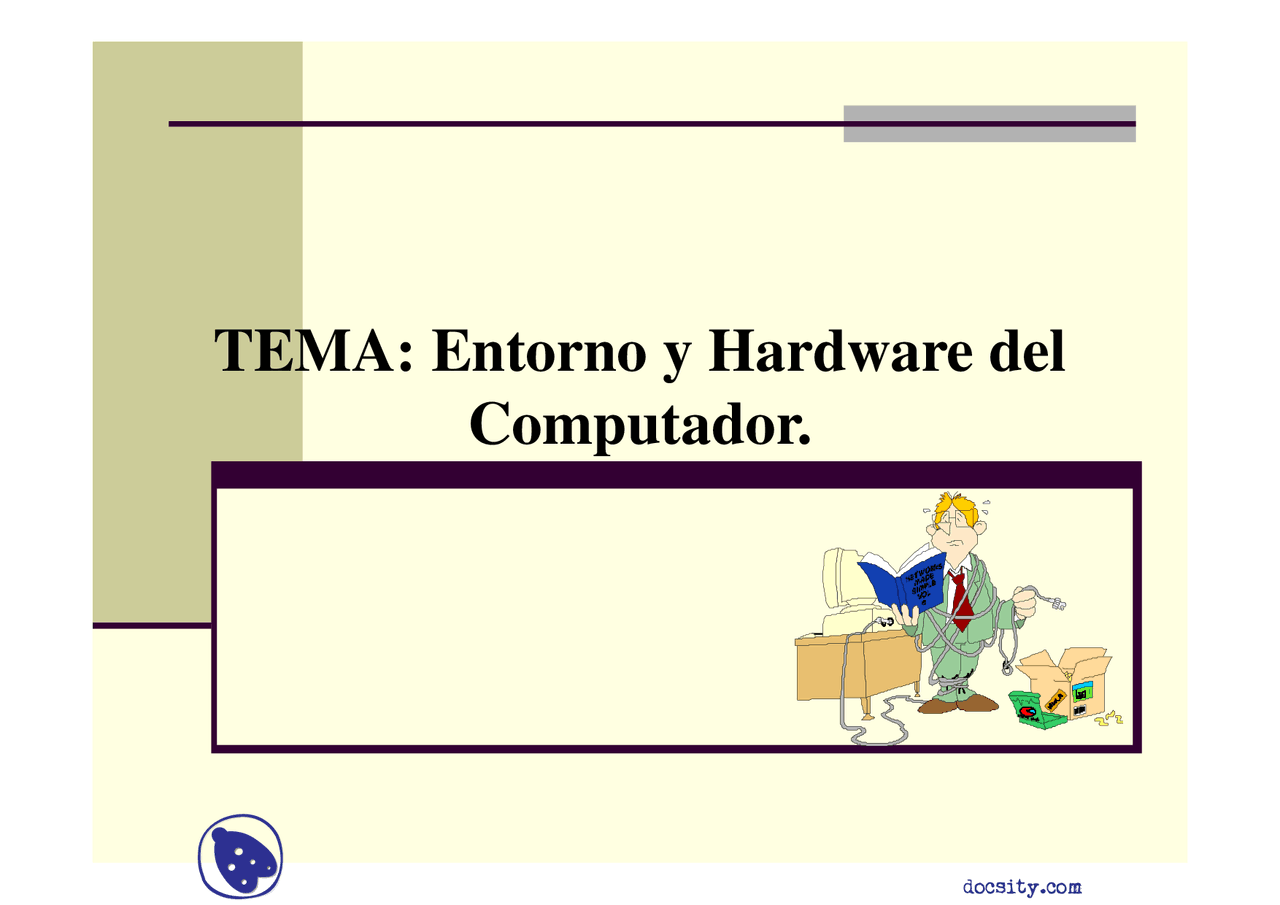 Entorno y Hardware del Computador - Apuntes - Introducción a la ...