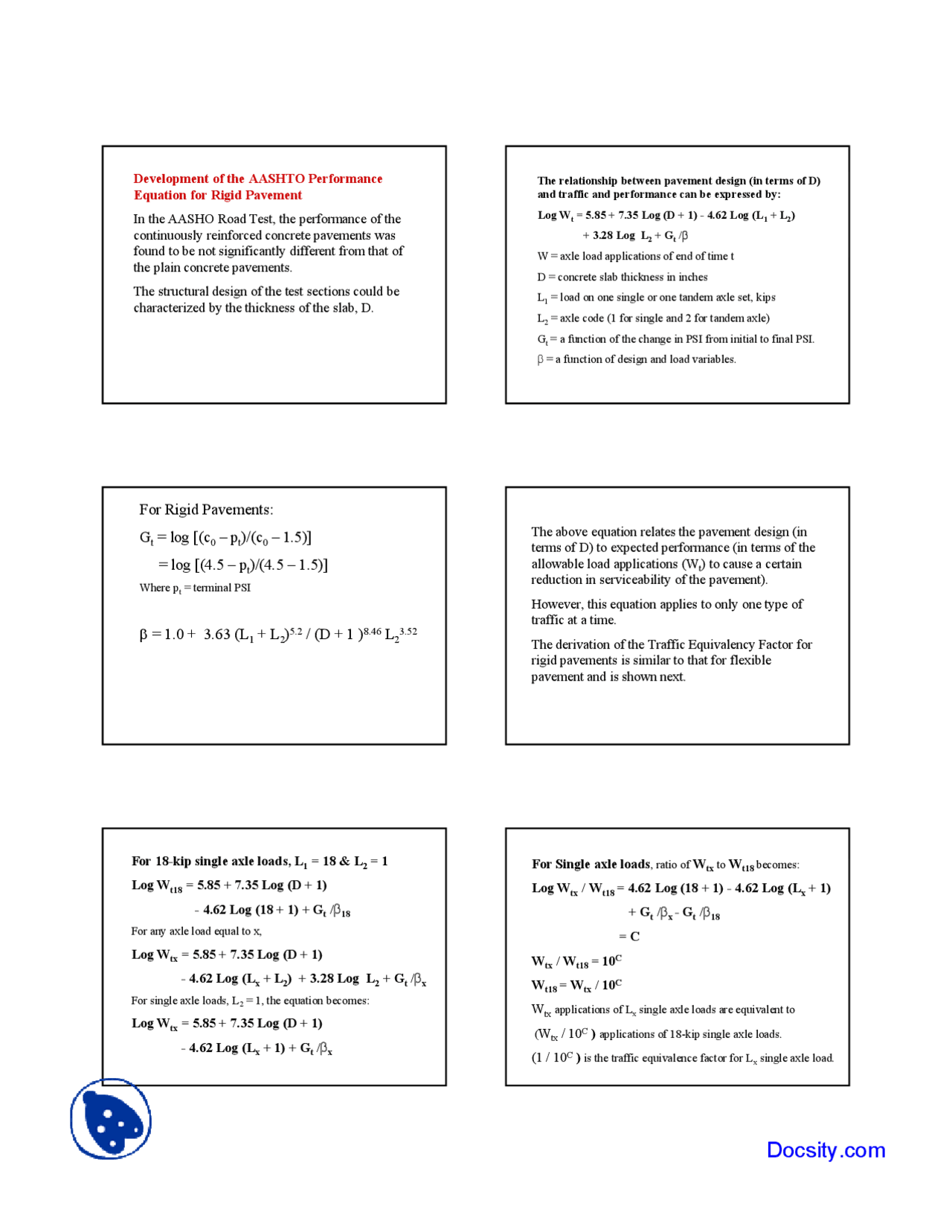 Development Pavement Managment System Lecture Slides Docsity