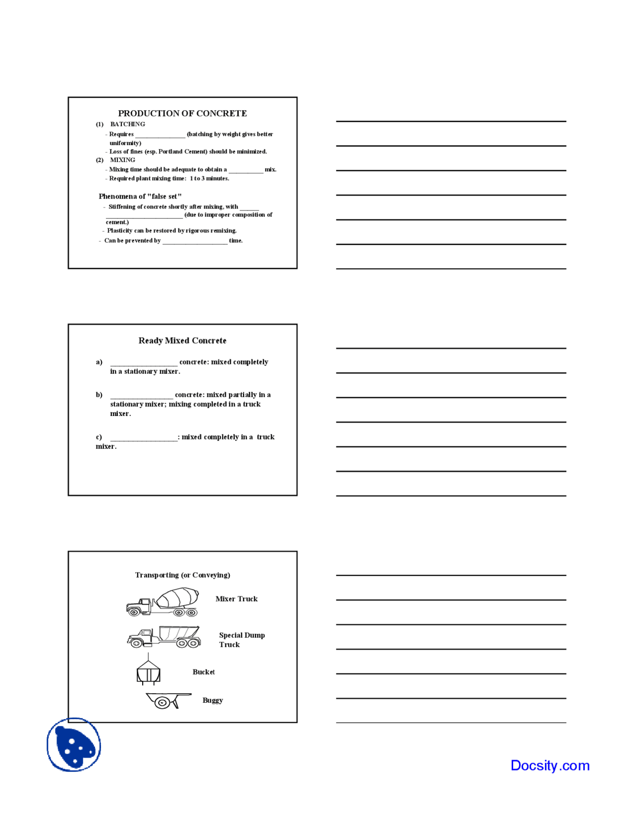 Batching Civil Engineering Lecture Slides Docsity