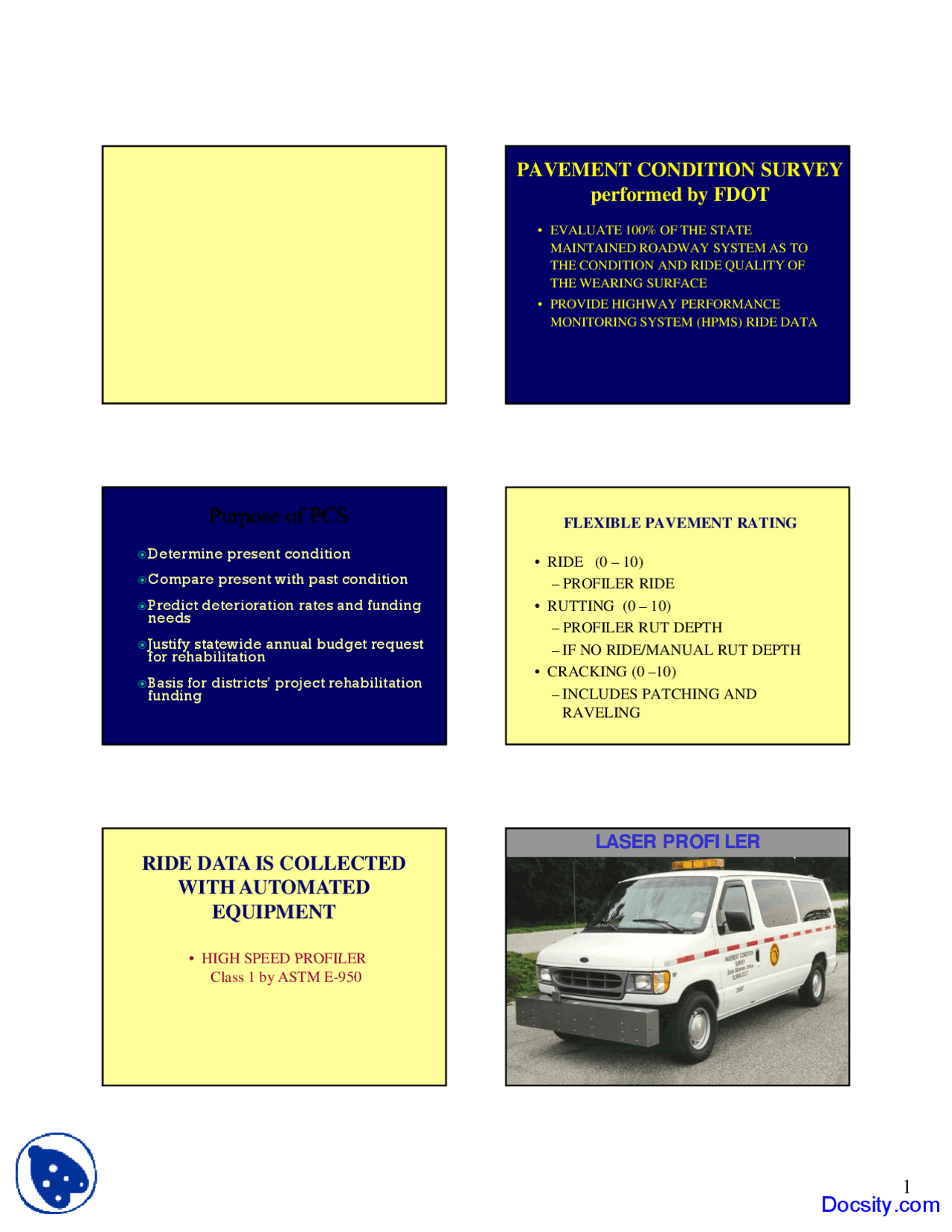 Evaluate Pavement Managment System Lecture Slides Docsity