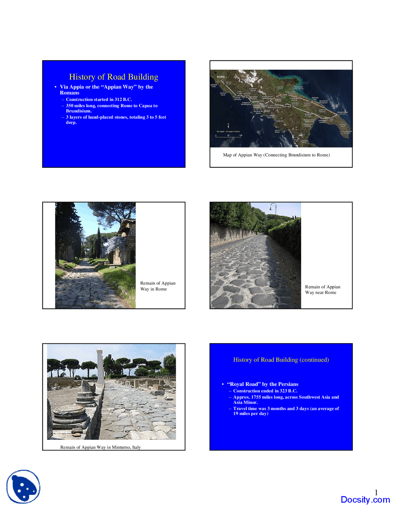 History Pavement Managment System Lecture Slides Docsity