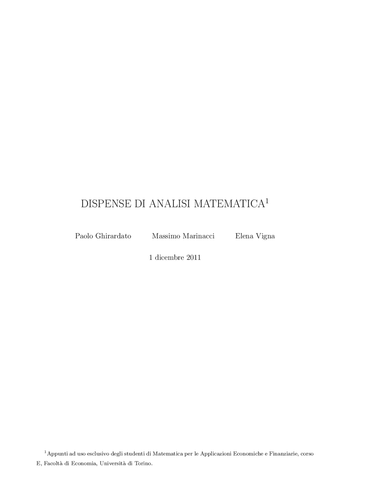 Dispense Matematica Docsity