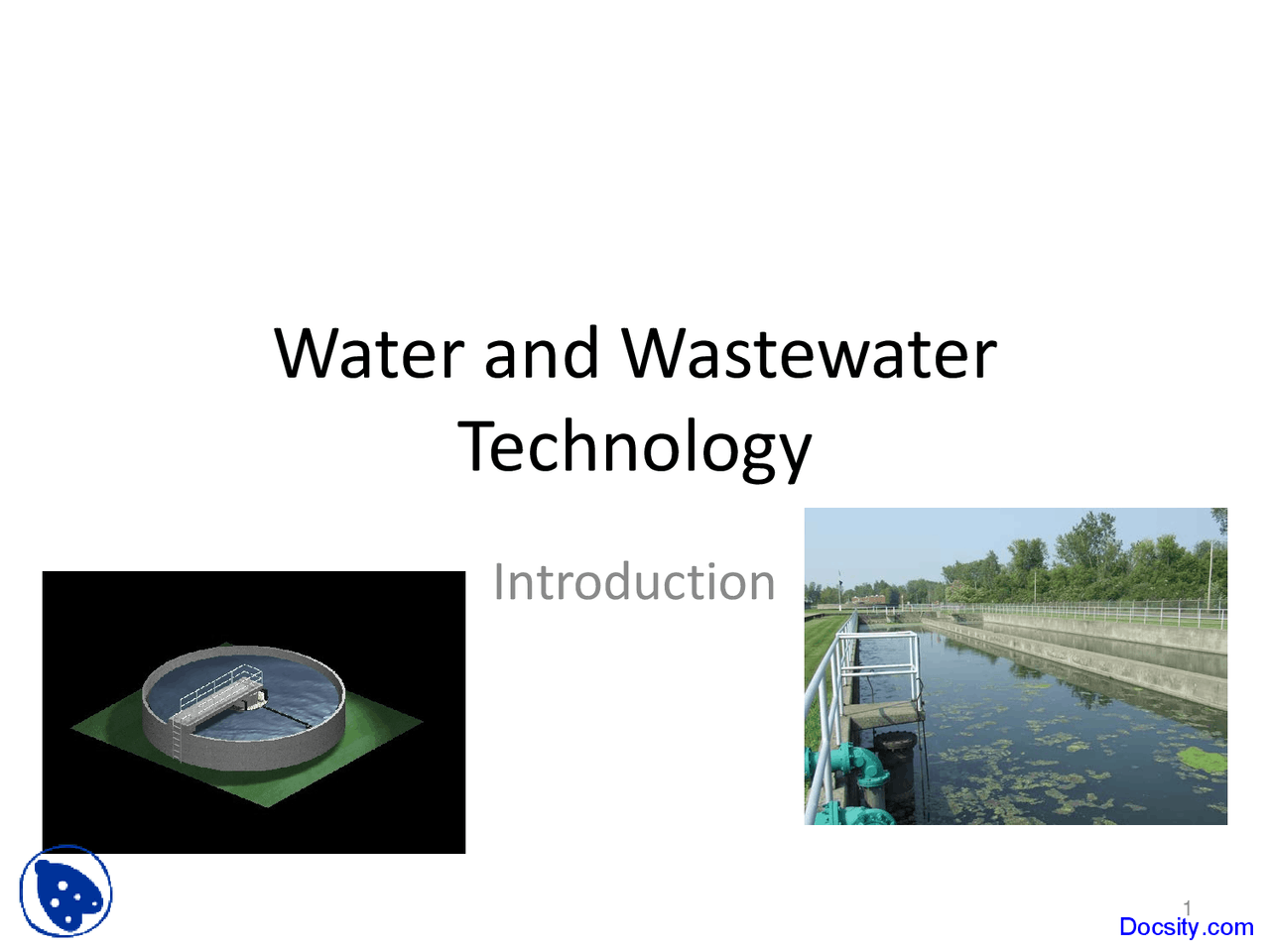 Introduction - Water and Wastewater Technology - Lecture Slides - Docsity
