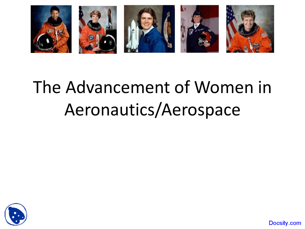 Advancement - Women in Different Fields - Lecture Slides | Slides ...
