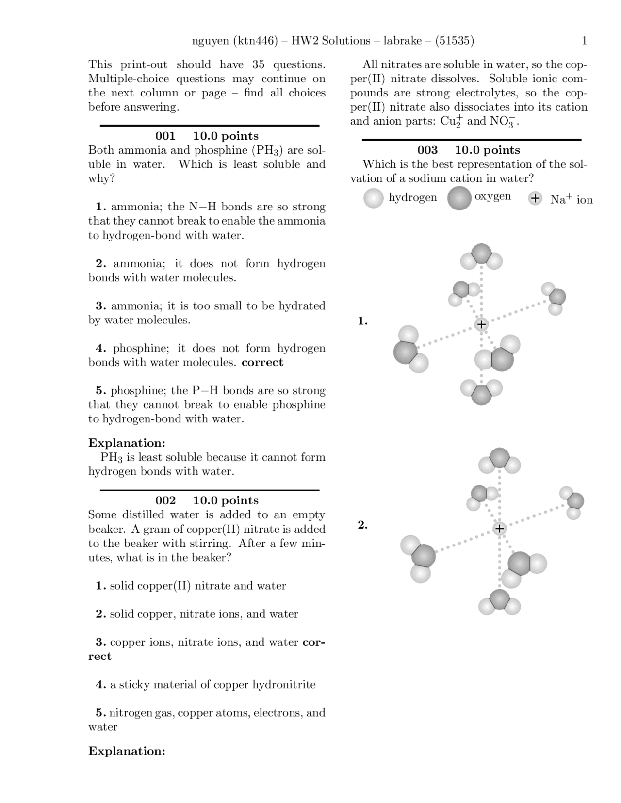 Solved Homework 2 For Principles Of Chemistry Ii Ch 302 Quizzes