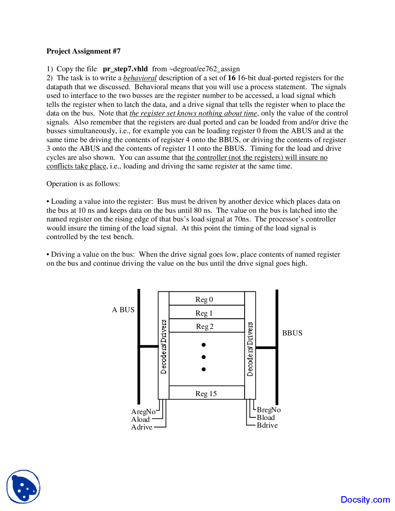 Register Set Theory And Design Of Computers Assignment Docsity