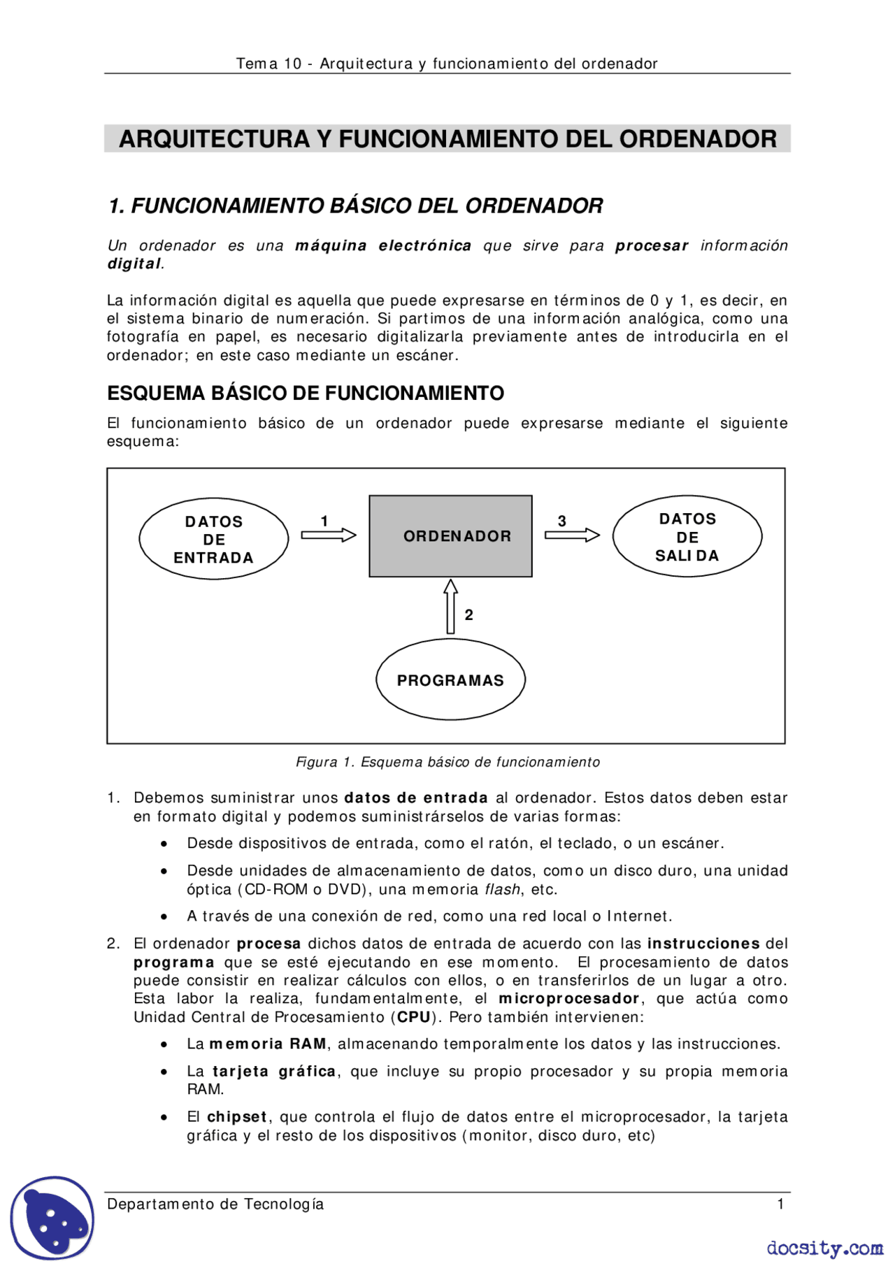 La Pc Apuntes Computación Aplicada Informática Parte 1 Docsity