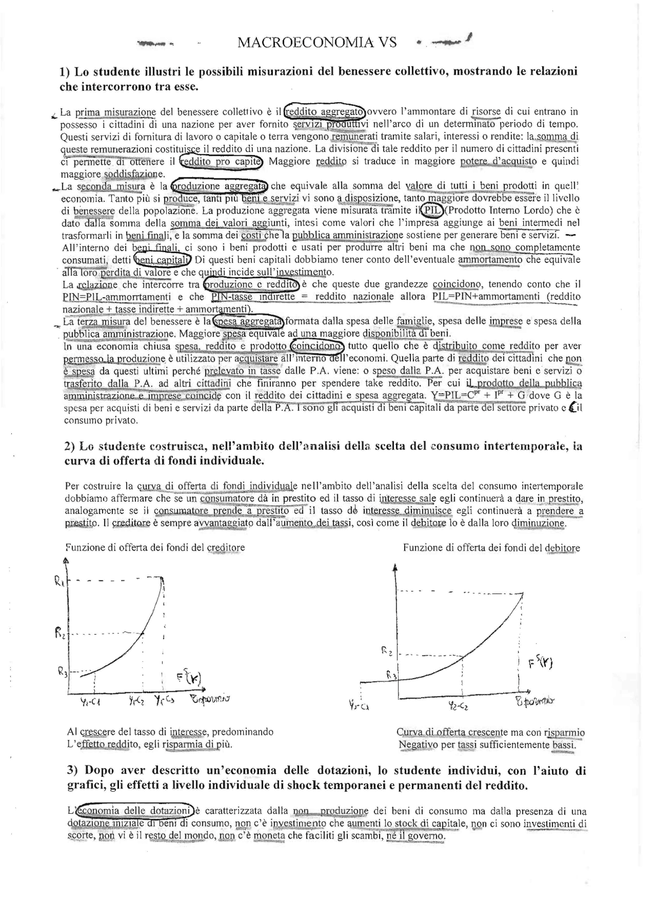 Macroeconomia Domande E Risposte Keynes E I Neoclassici Docsity