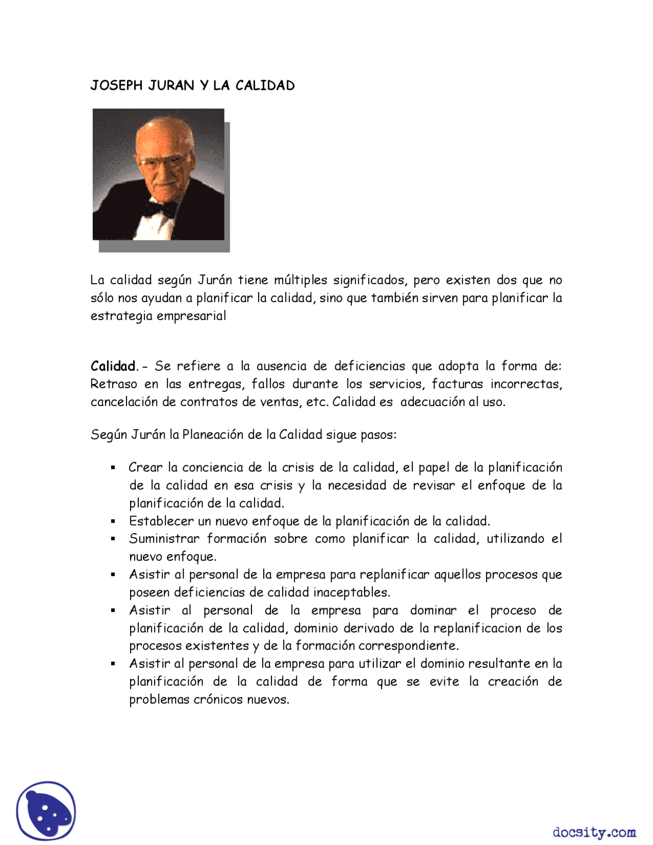 Juran, Deming Y Crosby - Apuntes - Gestión de la calidad | Apuntes de ...
