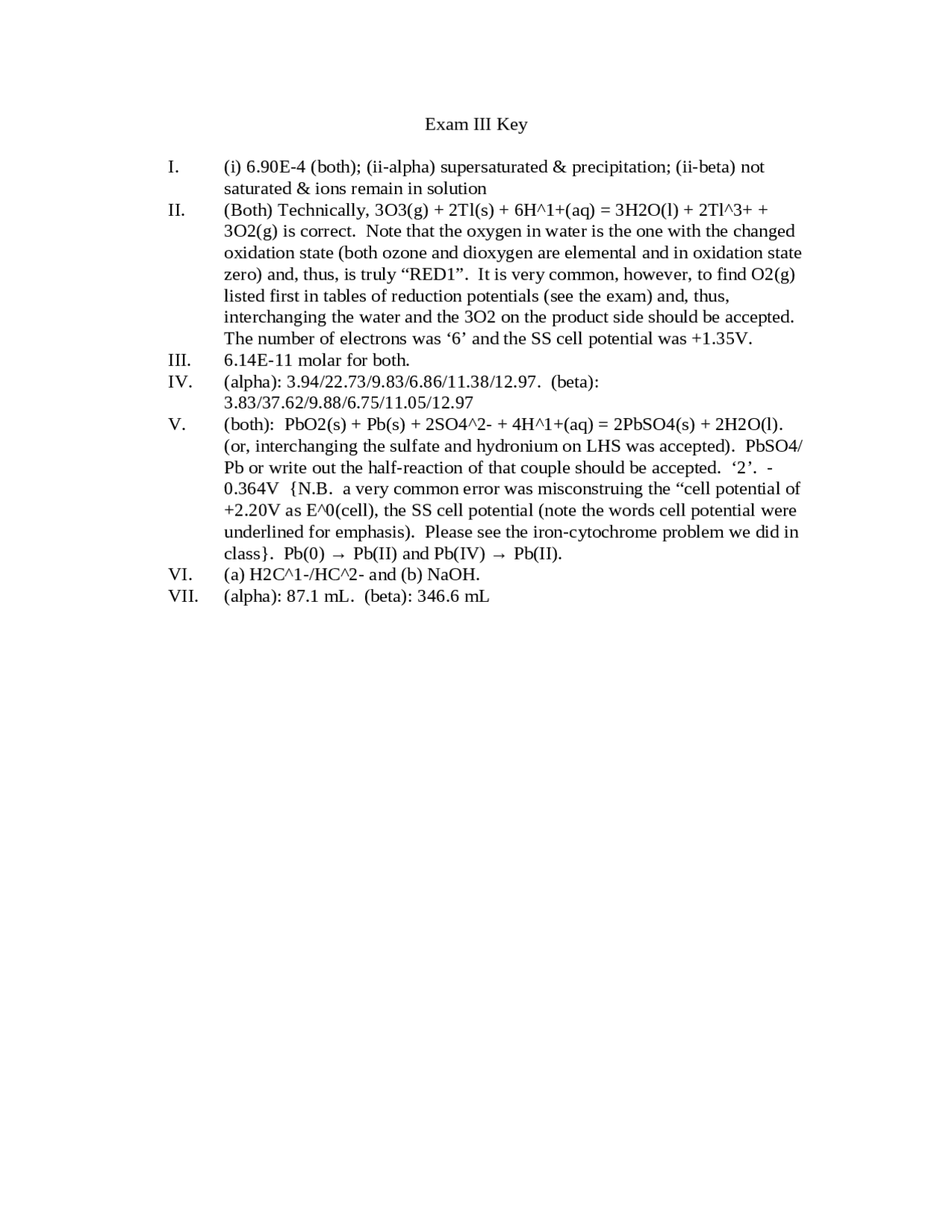 Exam 3 Chemistry A Quantitative Science Ch 201 Docsity