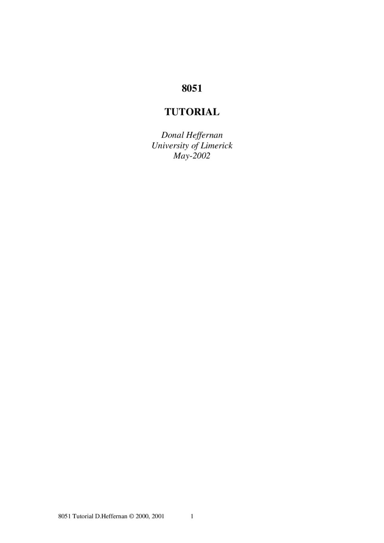 Micro Controller Tutorial Docsity