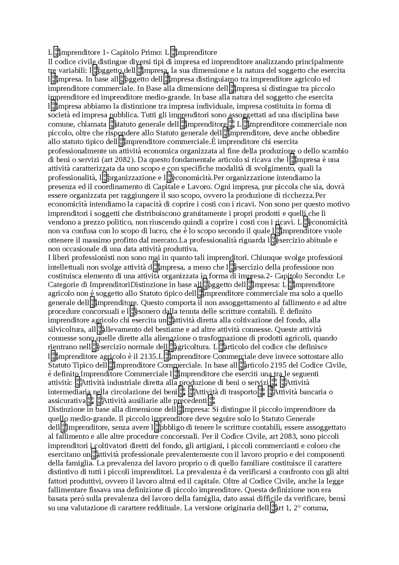 Riassunti Campobasso Diritto Commerciale Docsity