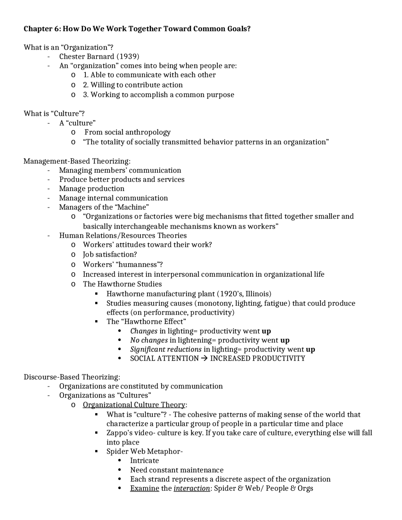 How Do We Work Together Towards Common Goals | COMM 1014 - Docsity