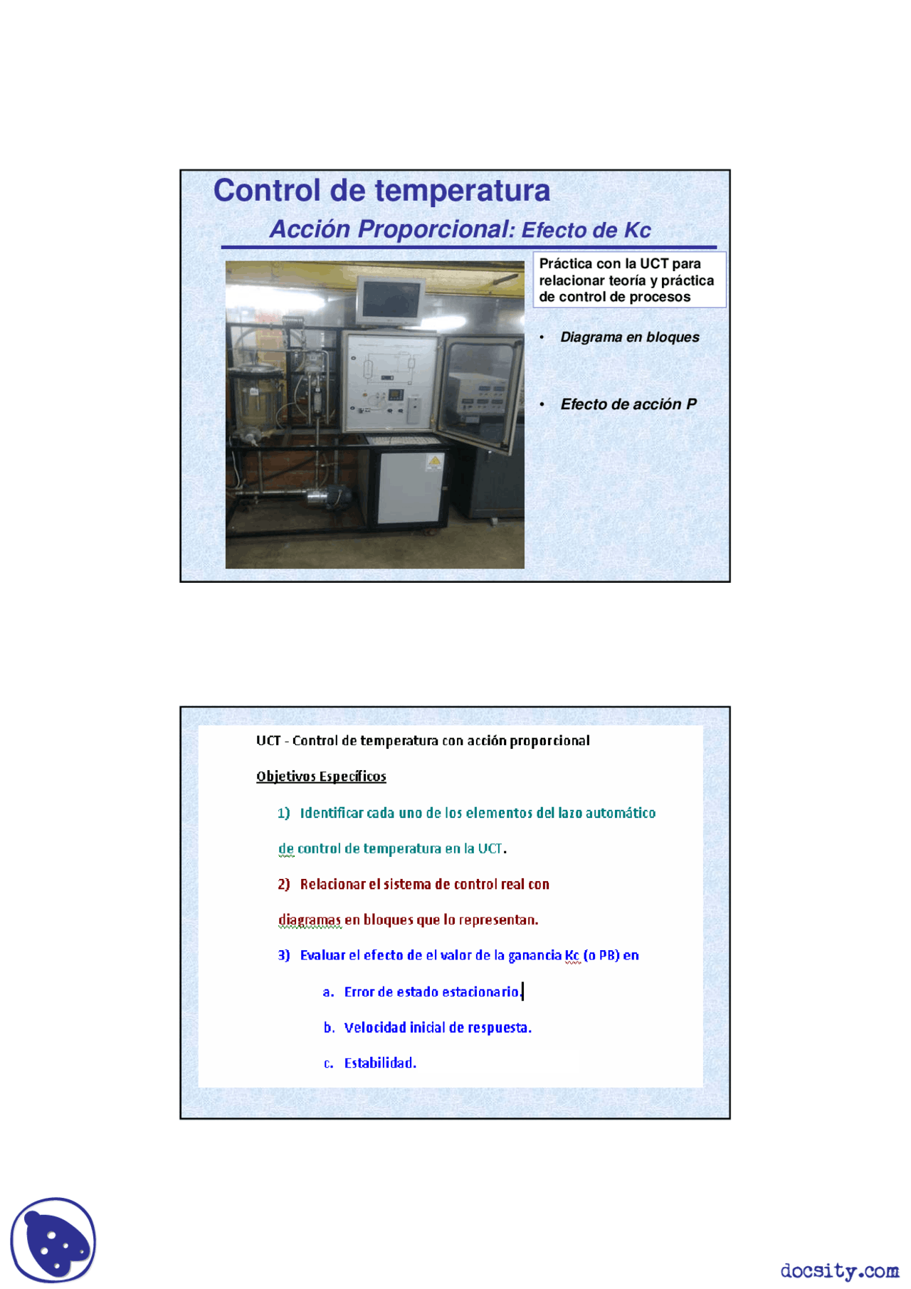 Control De Temperatura Apuntes Laboratorio De Reactores Notes De